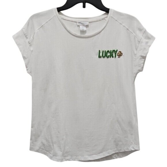 Cynthia Rowley | Tops | Cynthia Rowley Beaded Lucky Cap Sleeve Cotton ...